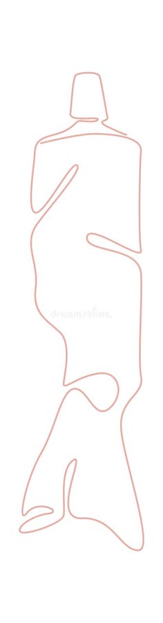 Face Cream Drawing in Line Art Stock Vector - Illustration of outline ...