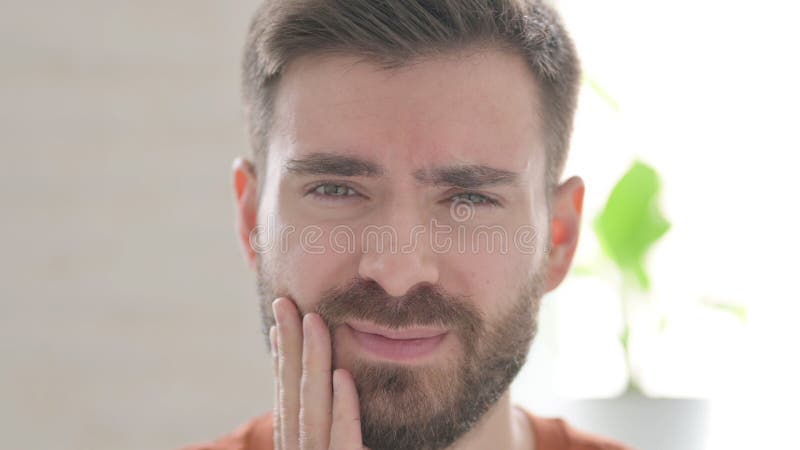 Face of Young Man Having Toothache, Cavity Stock Image - Image of ...