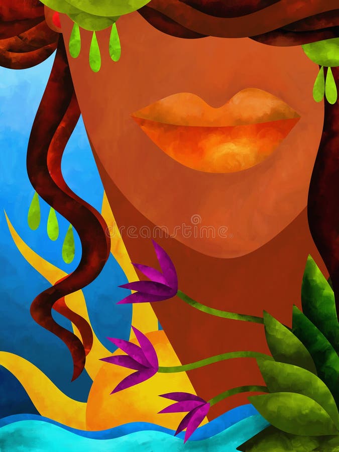 Mulher Com a Flor De Lótus Indiana Da Terra Arrendada Do Teste Padrão ...