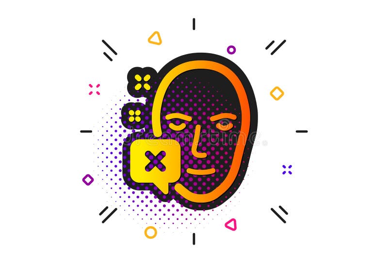 Face Declined Icon. Human Profile Sign. Vector Stock Vector ...