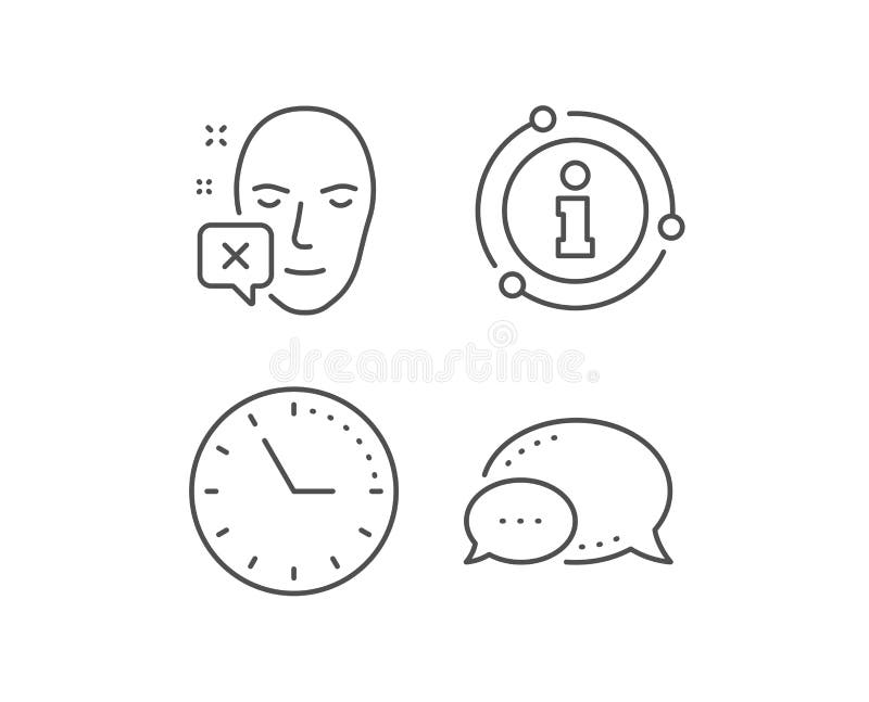 Face Declined Line Icon. Human Profile Sign. Vector Stock Vector ...