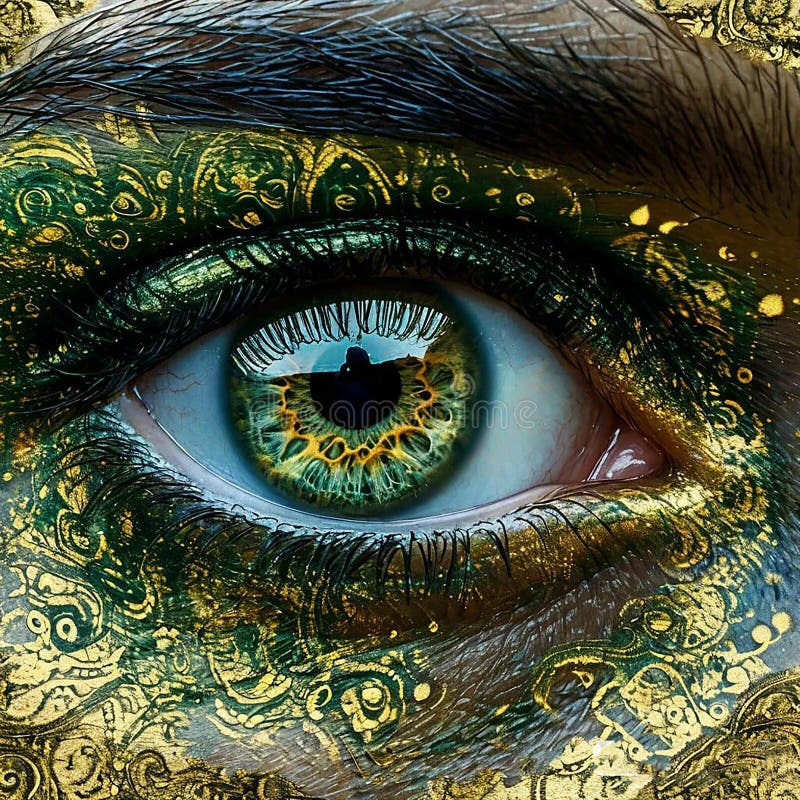 Face Decorated with Patterns Stock Illustration - Illustration of ...