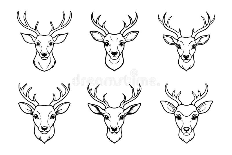 Deer Lineart Stock Illustrations – 1,973 Deer Lineart Stock ...