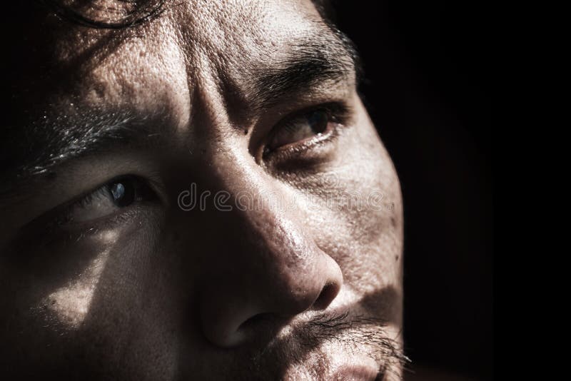 Face of Depressed and Hopeless Man Stock Image - Image of frustration ...
