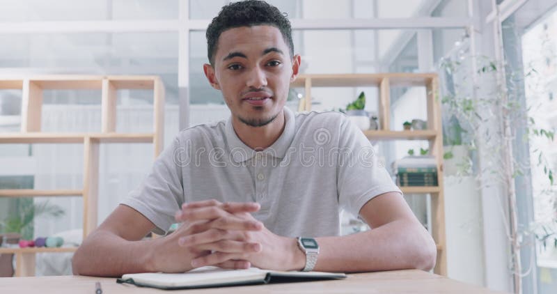 Face, Designer and Man in Video Call for Business, Conversation and ...