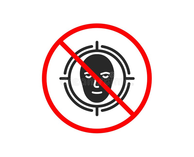 Face Detect Target Icon. Head Recognition Sign. Vector Stock Vector ...