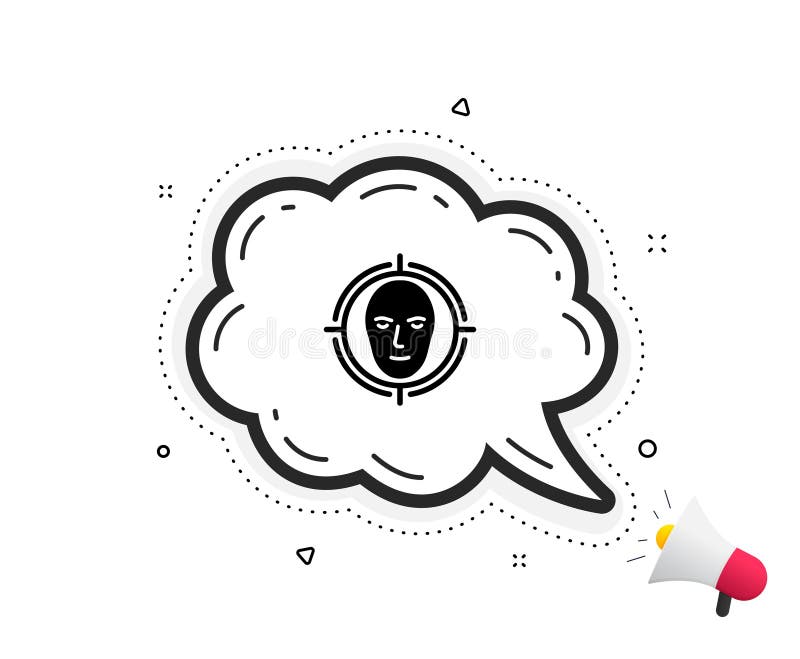 Face Detect Target Icon. Head Recognition Sign. Vector Stock Vector ...