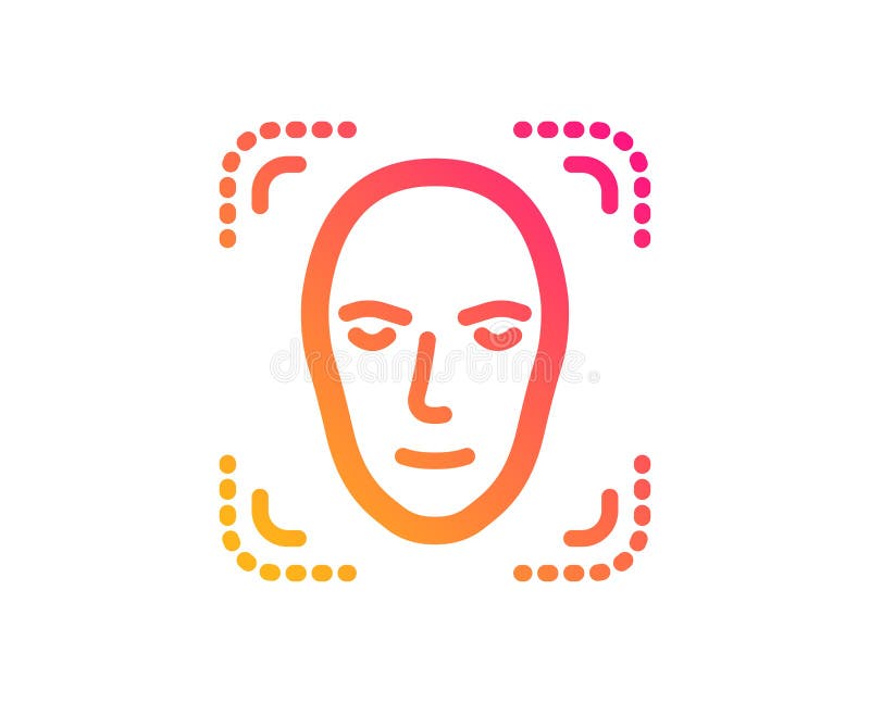 Face Detection Icon. Head Recognition Sign. Vector Stock Vector ...