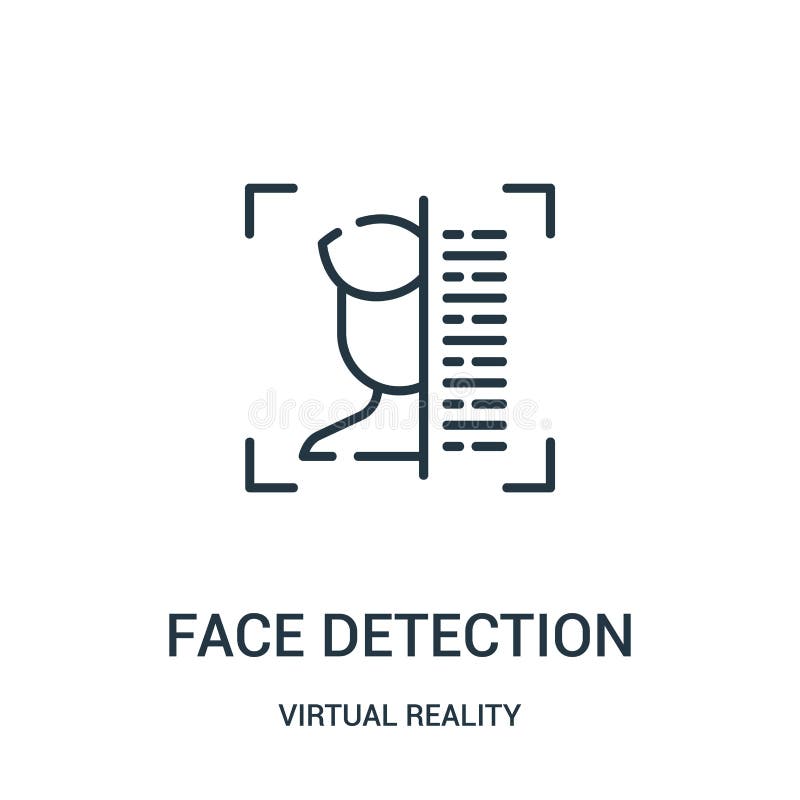 Face Detection Icon Vector From Virtual Reality Collection Thin Line