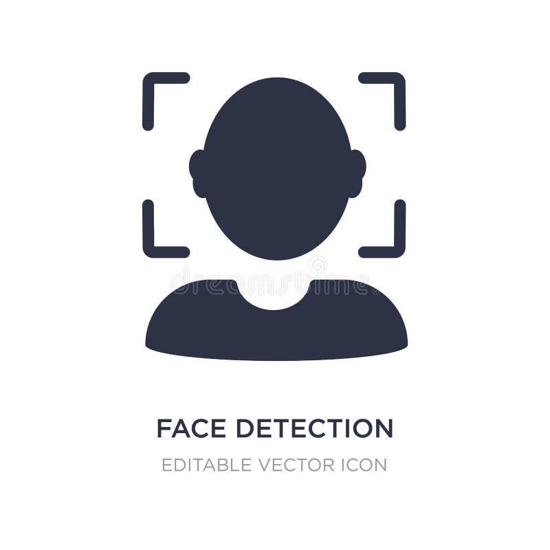 Face Detection Protected Line Icon Secure Access Sign Vector Stock