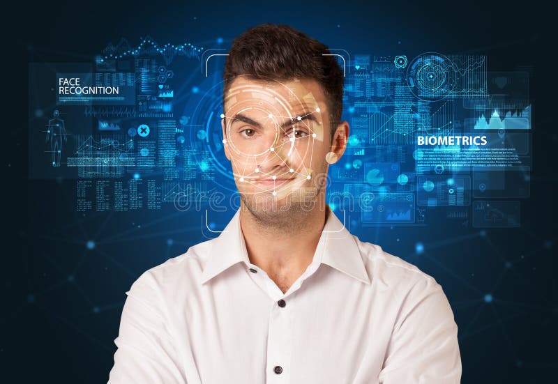 Face Detection and Recognition Stock Photo - Image of computer, hack ...