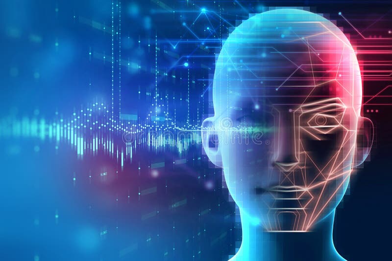 Face Detection and Recognition of Digital Human 3d Illustration. Stock ... Face Detection and Recognition of Digital Human 3d Illustration. Stock ...