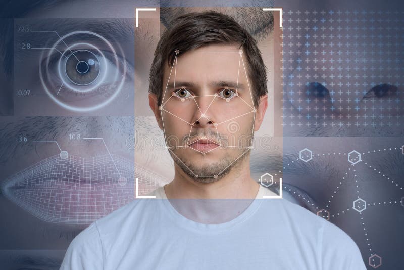Face Detection Recognition Man Computer Vision Machine Learning Concept ... Face Detection Recognition Man Computer Vision Machine Learning Concept ...