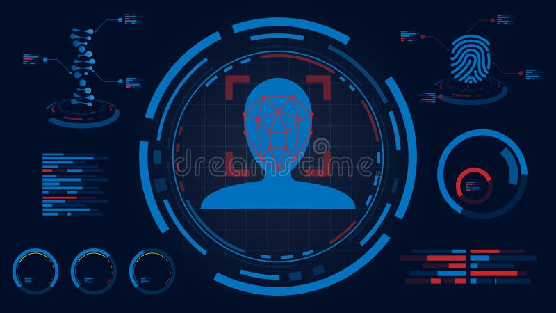 Face Detection System on HUD Screen Display,DNA and Fingerprint Data ...