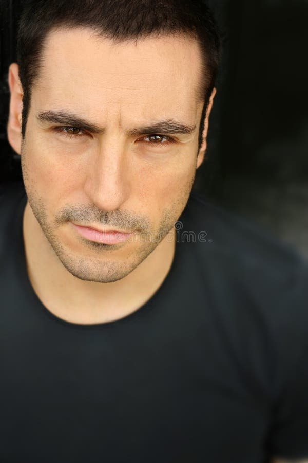 Face do homem imagem de stock. Imagem de sozinho, modelo - 9519193