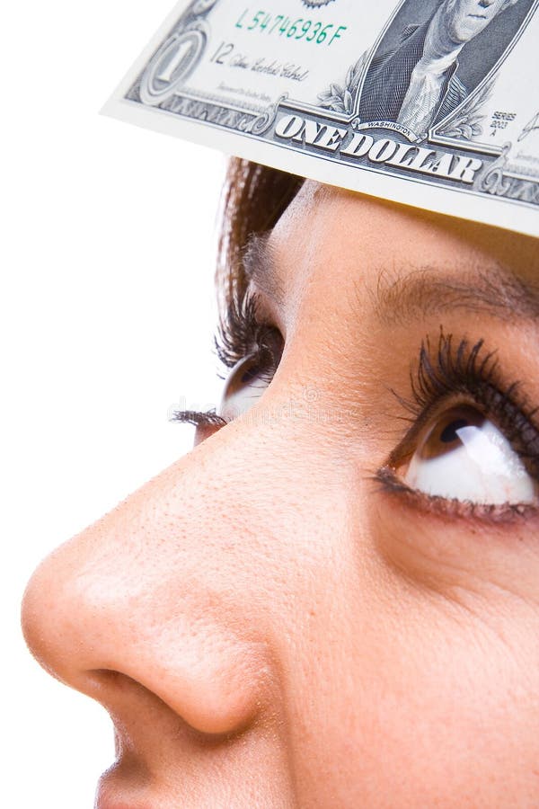 Face with dollar bill stock image. Image of glamour, beauty - 2056187