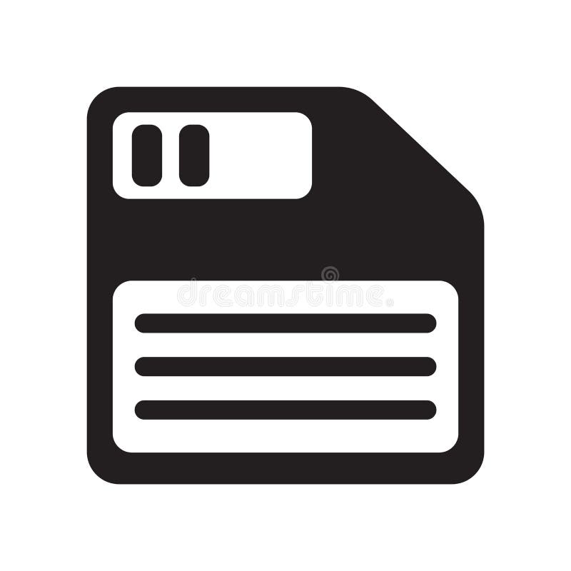 Face Down Floppy Disk Icon Vector Isolated on White Background Stock ...