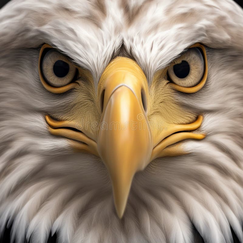 The Face of an Eagle in Close-up Stock Photo - Image of beak, nose ...