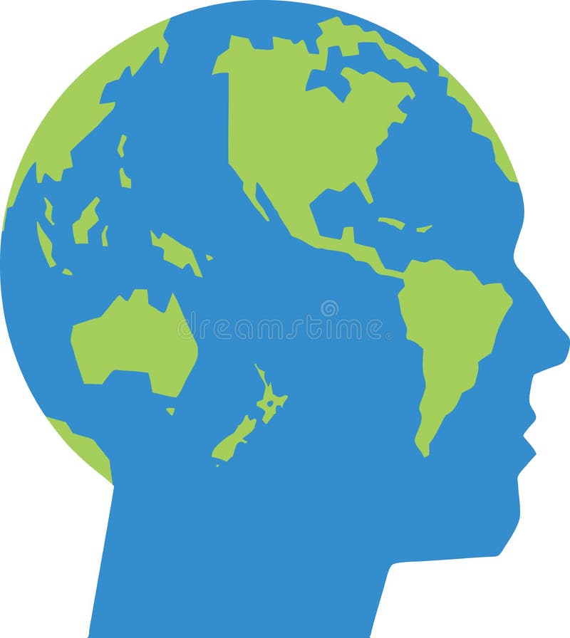 Face Earth stock vector. Illustration of world, cartoon - 18761121