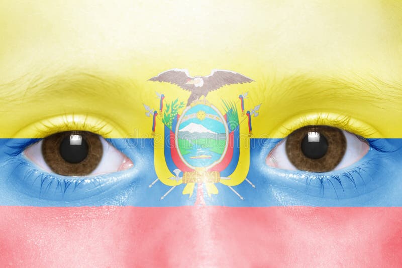 Face with ecuadorian flag stock image. Image of america - 95524181