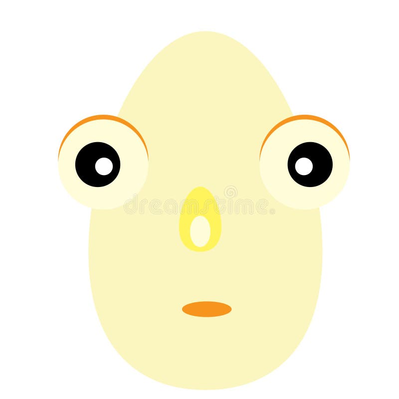 Face Egg Character Cartoon. Funny Fun Stock Vector - Illustration of ...