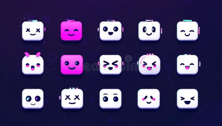 Face Emotion Feeling Expression of a Robot Cyborg Stock Photo - Image ...