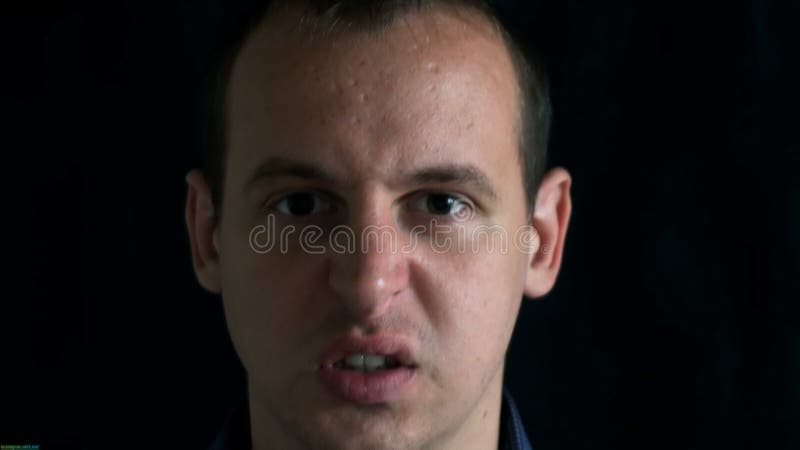 The Man`s Face, Distorted with Random Characters. Concept: a Glitch in ...