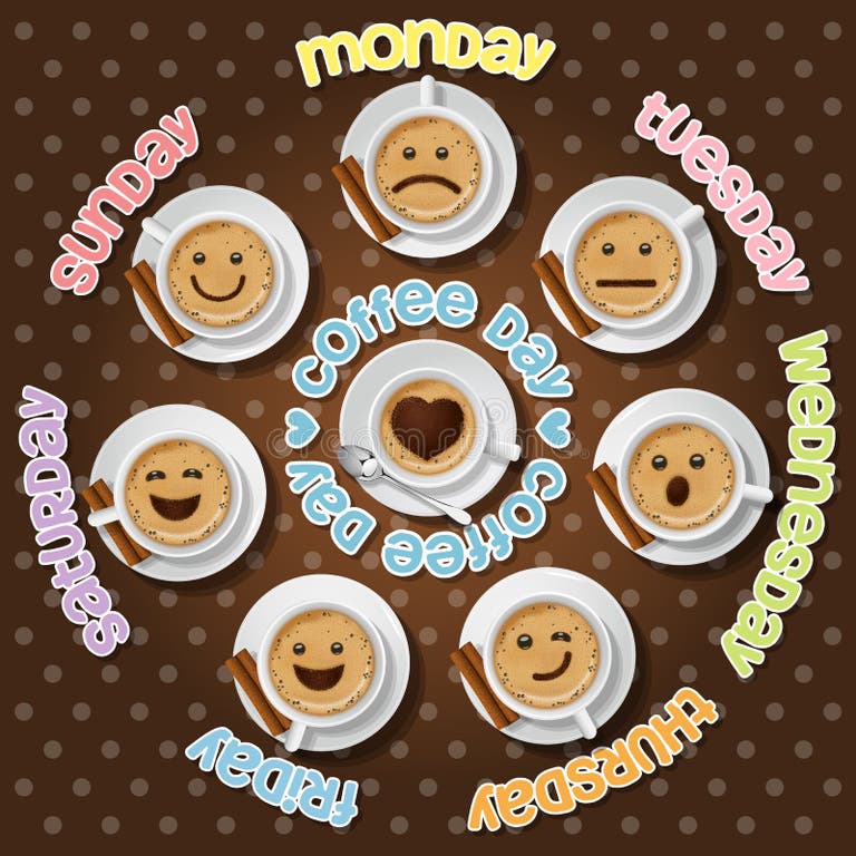 Day Week Face Expression Stock Illustrations – 79 Day Week Face ...