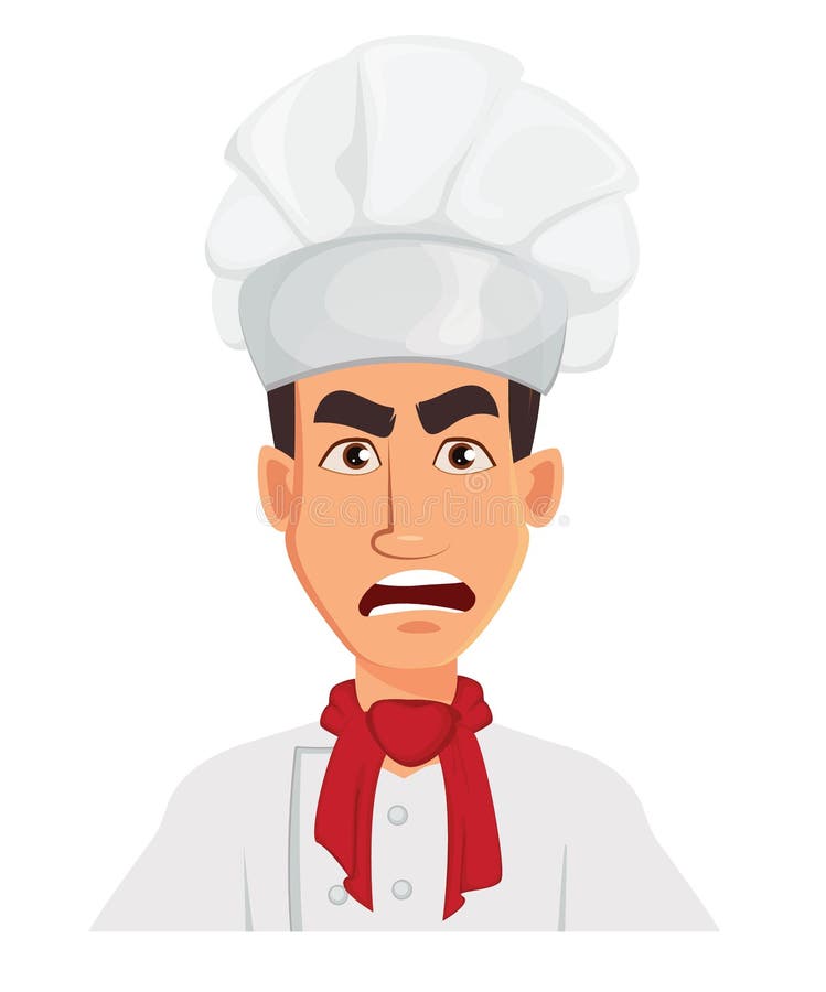 Chef Angry stock vector. Illustration of occupation, italian - 57653544
