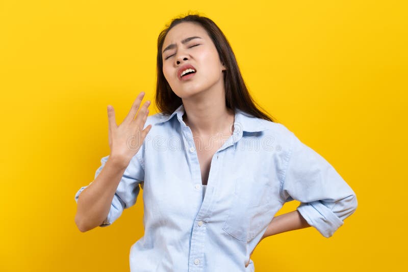 Face Expression of Human. Asian Beautiful Female Expression Feeling Hot ...