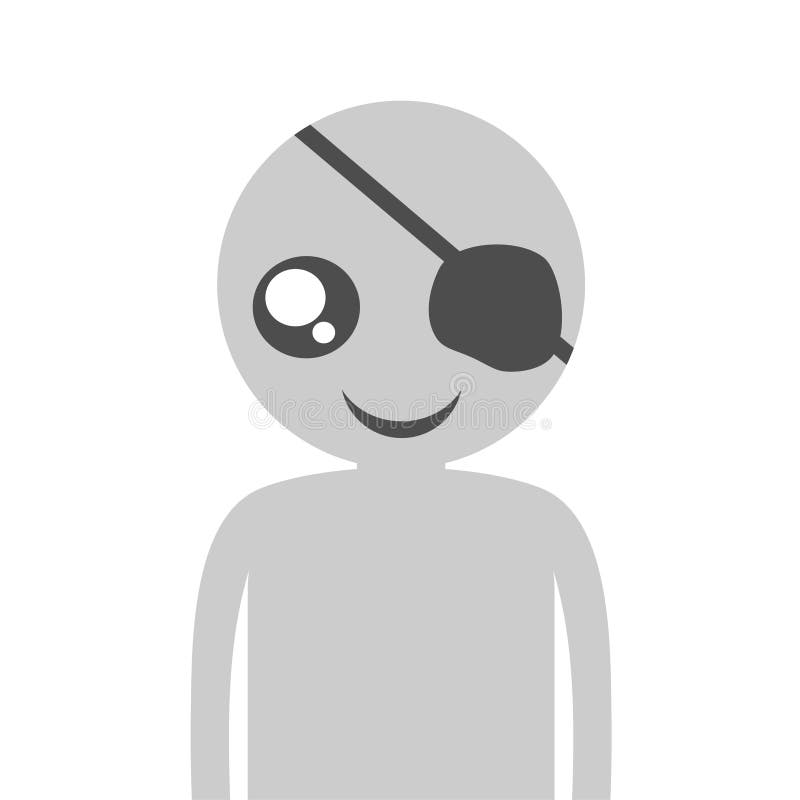 Face with eye patch stock vector. Illustration of cartoon - 142748327