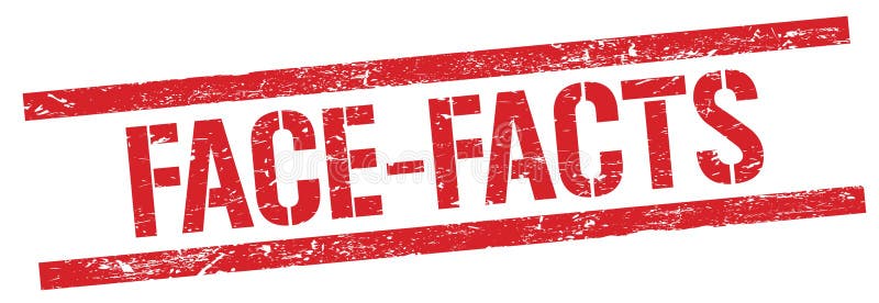 FACE-FACTS Text on Red Grungy Rectangle Stamp Stock Illustration ...