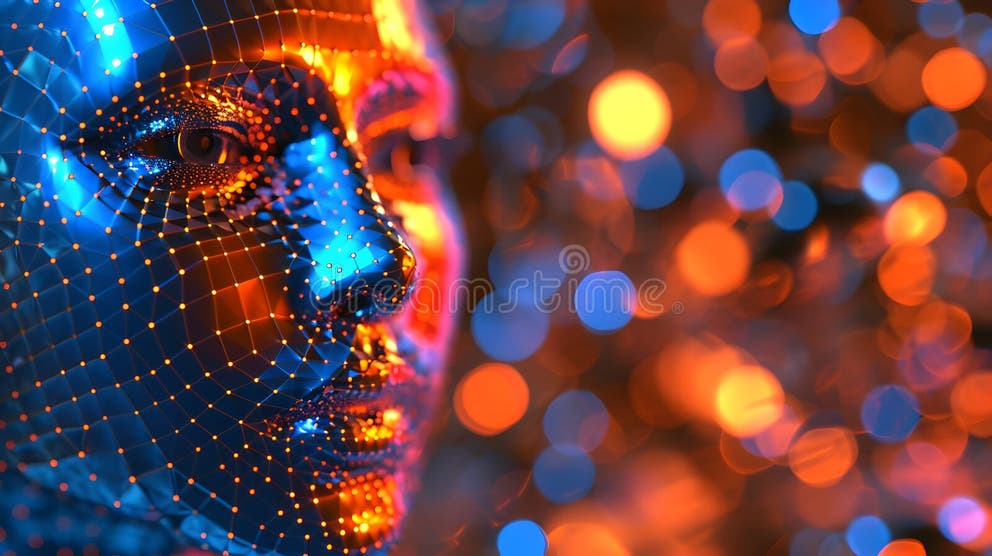 Face of Female Robot with Artificial Intelligence Stock Photo - Image ...