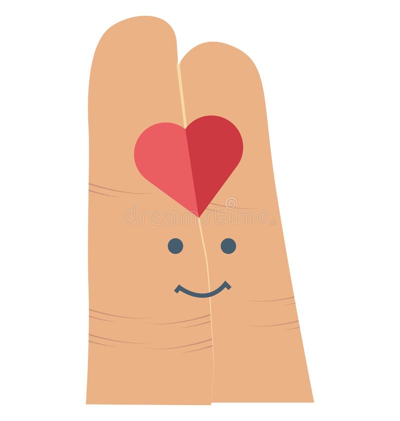 Face on Finger, Finger Love Drawing Vector Icon Editable Stock Vector ...