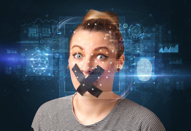 Face and Fingerprint Detection Concept Stock Photo - Image of interface ...