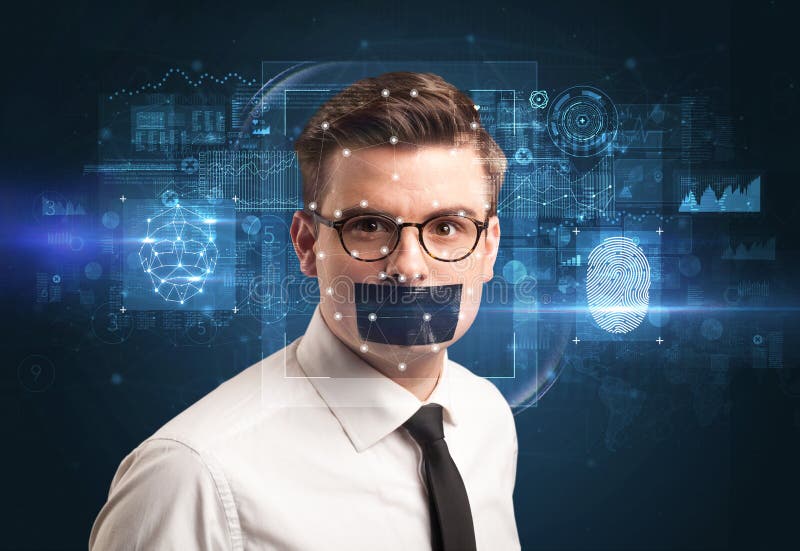 Face and Fingerprint Detection Concept Stock Image - Image of data ...