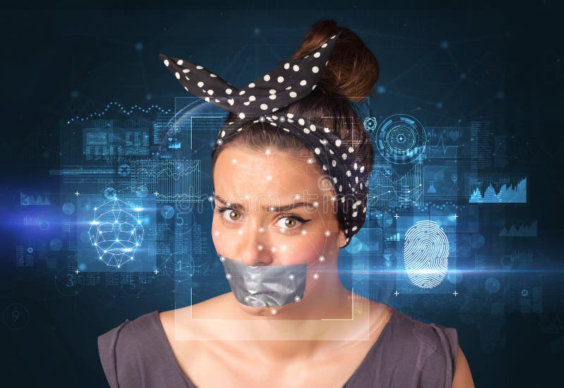 Face and Fingerprint Detection Concept Stock Photo - Image of detection ...