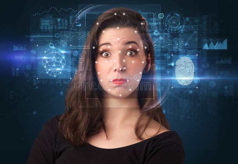 Face and Fingerprint Detection Concept Stock Photo - Image of digital ...