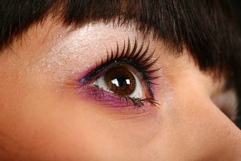 Face with focus on eye stock image. Image of face, eyeshadow - 14586955