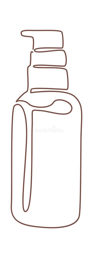 Face Foundation Drawing in Line Art Stock Vector - Illustration of ...