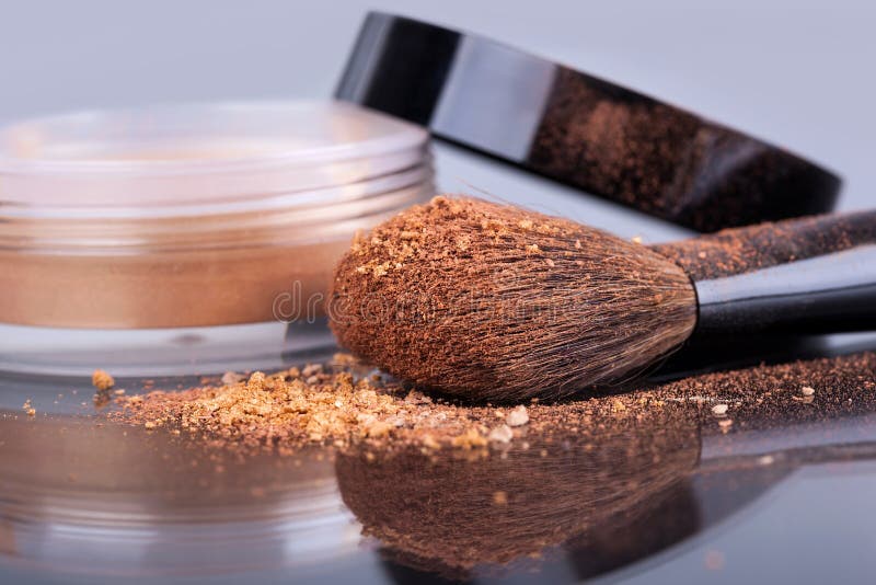 Face foundation powder stock photo. Image of tool, closeup - 49321108