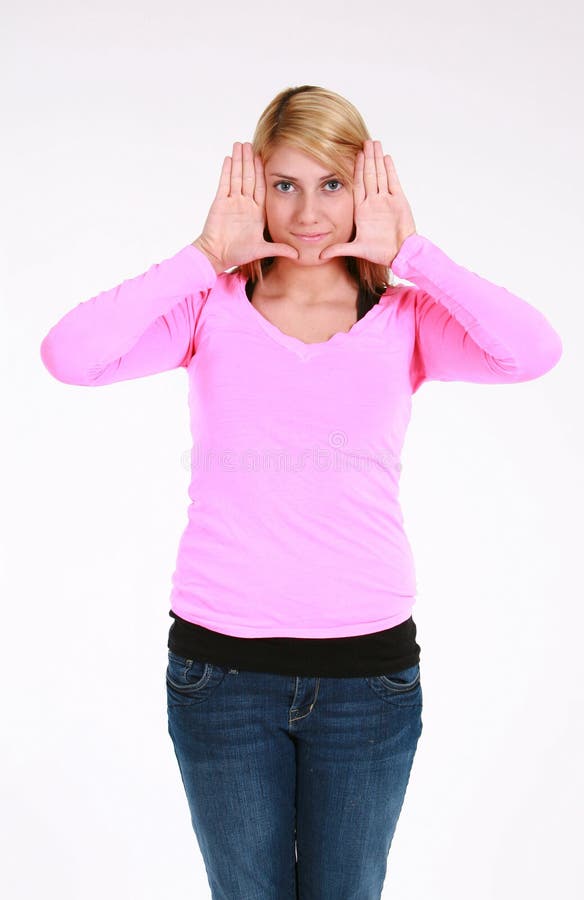 Face frame 2 stock photo. Image of human, beauty, hand - 7545332