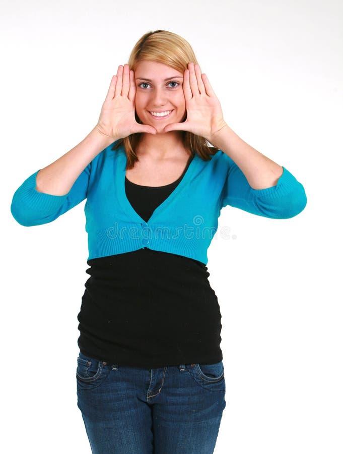 Face frame 5 stock image. Image of caucasian, adult, happy - 7545339