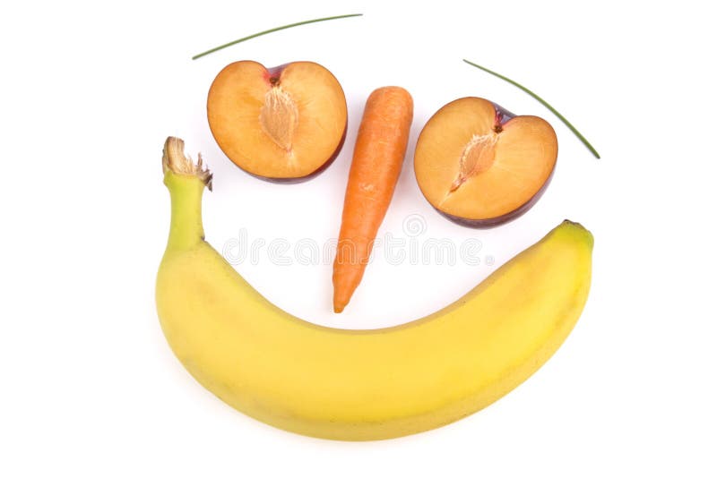 Fruity smile stock photo. Image of banana, smile, isolated - 440540