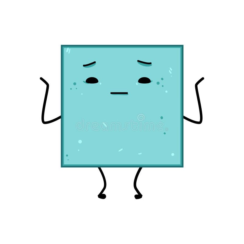 Face Geometric Shape Character Cartoon Vector Illustration Stock ...