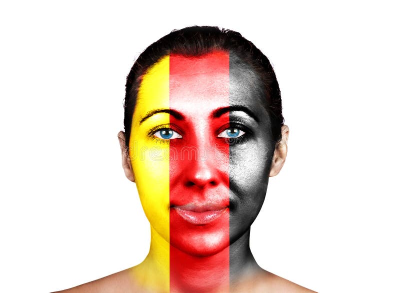 Face, Germany flag stock image. Image of attractive, look - 34932499