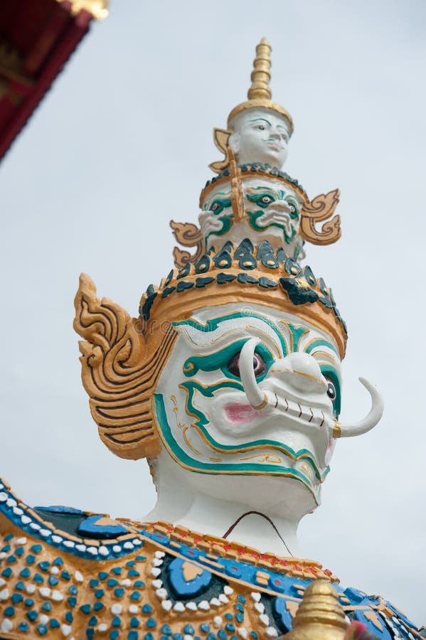 Face Giant Stand Around Pagoda Thailand Stock Photos - Free & Royalty ...