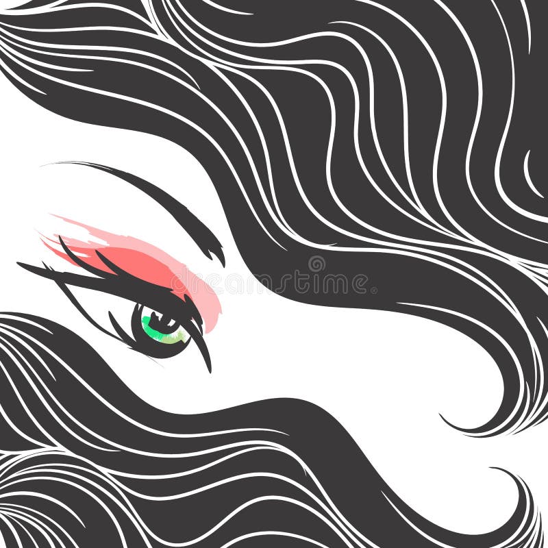 Face Glamorous Girl Cartoon Stock Vector - Illustration of lady, beauty ...