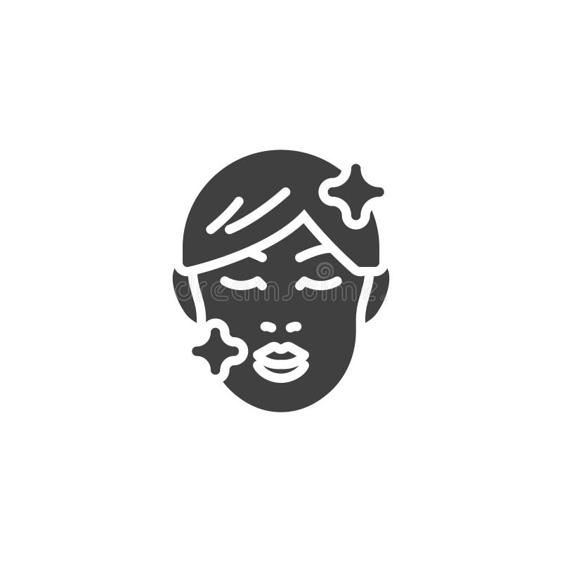 Face with a Glowing Complexion Vector Icon Stock Vector - Illustration ...
