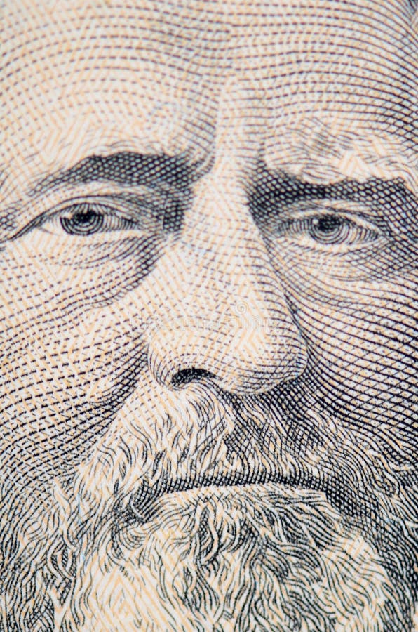 The Face of Grant the Dollar Bill Macro Stock Photo - Image of ...